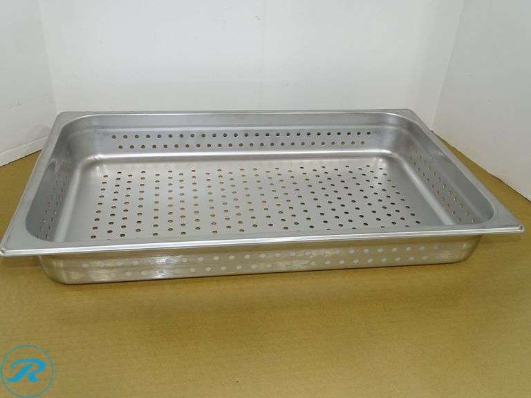 (13) New Full Size 2in Deep Perforated Stainless Steel Insert Pans ...