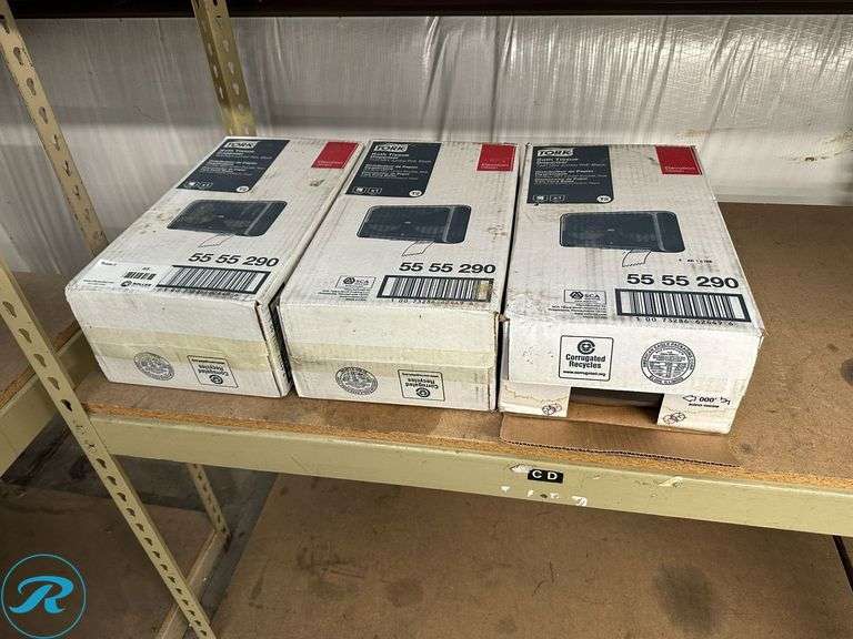 (3) Tork 5555290 Toilet Paper Dispensers, Jumbo Roll - Roller Auctions