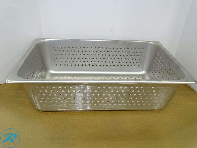 (11) New Full Size 6in Deep Perforated Stainless Steel Insert Pans ...