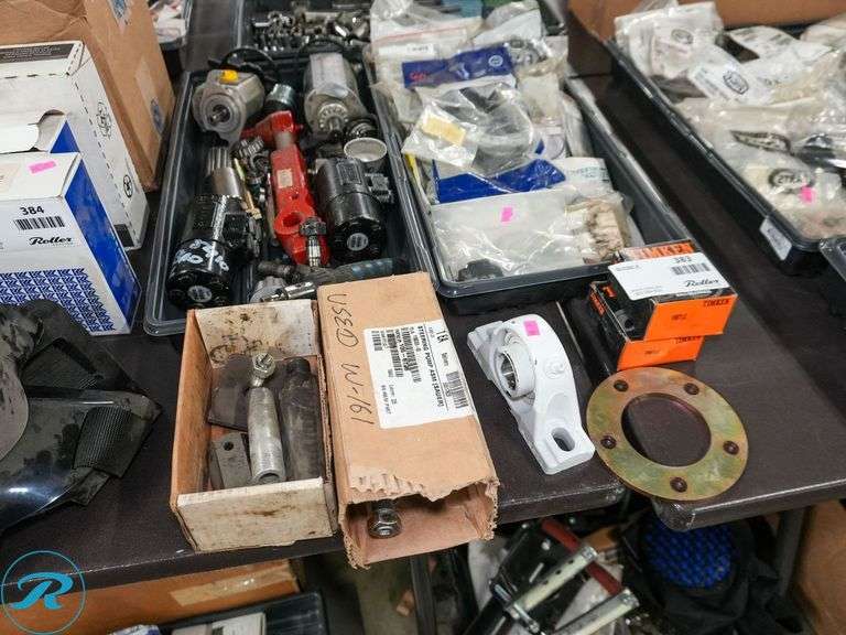 (2) Trays of White Textron Parts - Roller Auctions