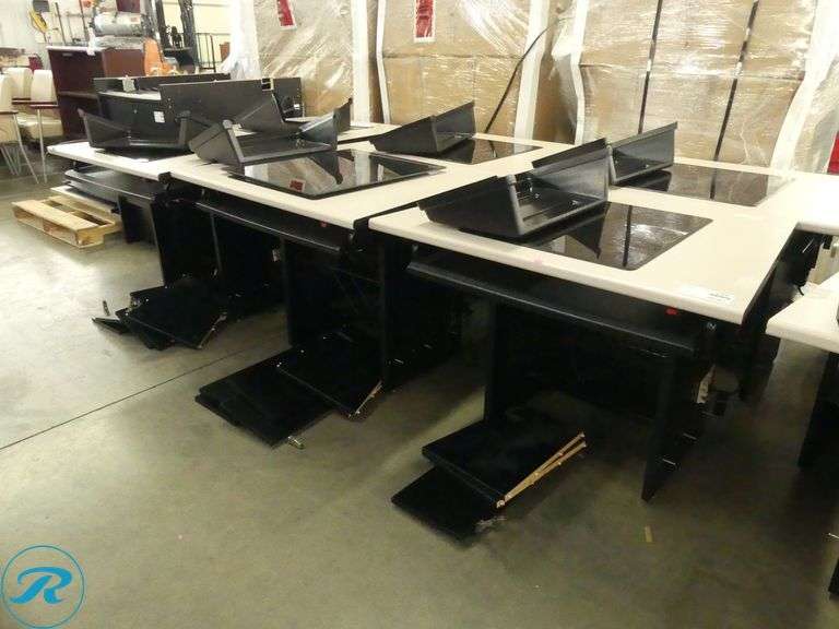 (6) Computer Work Stations - Roller Auctions