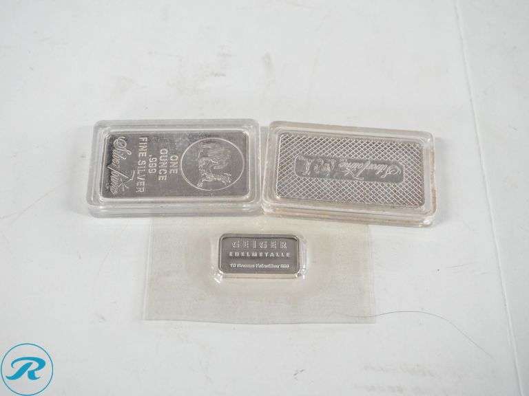 (3) Silver Bars - Roller Auctions