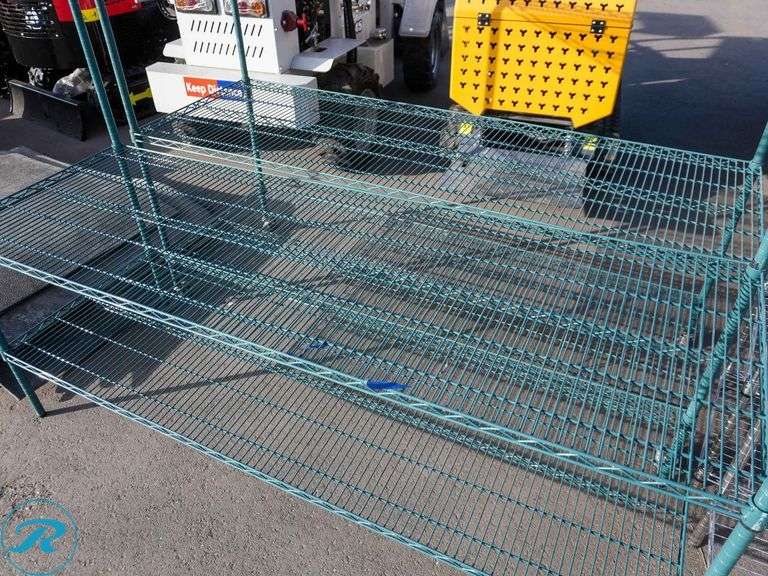 (2) 4-Tier Wire Racks, 72" x 24" - Roller Auctions