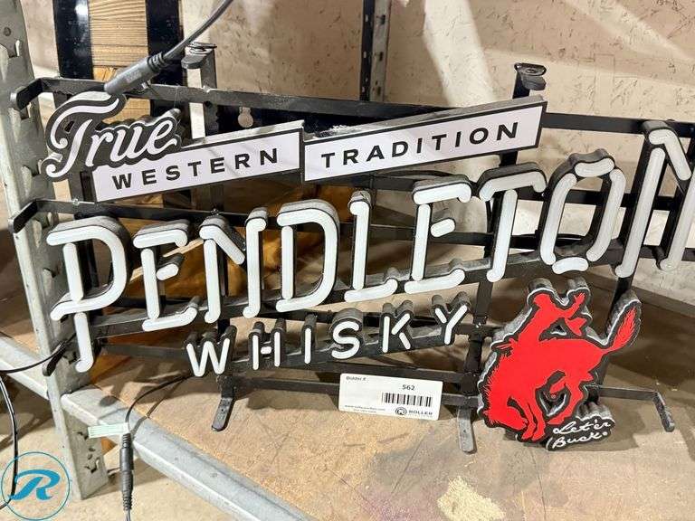 Pendleton Whiskey Lighted Sign - Roller Auctions
