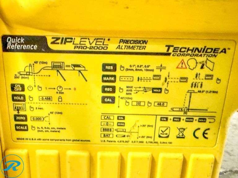 Zip Level Pro-2000 Precision Altimeter - Roller Auctions
