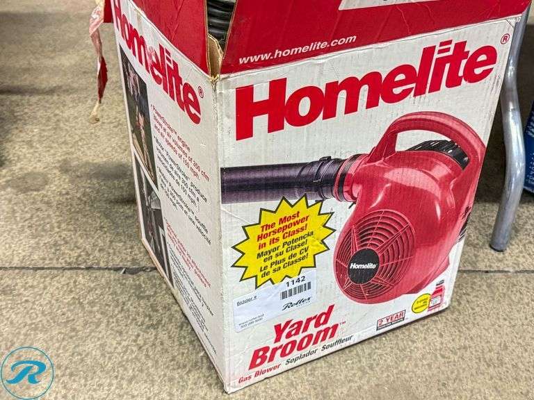 Homelite Yard Broom Blower, Gas - Roller Auctions
