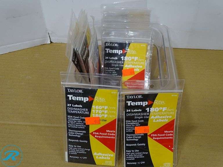 Approximately (40) Taylor Dishwasher Temp Test Strips - Roller Auctions