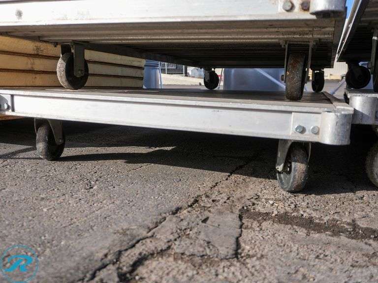 (2) Aluminum Flatbed Carts, 6' x 3' - Roller Auctions