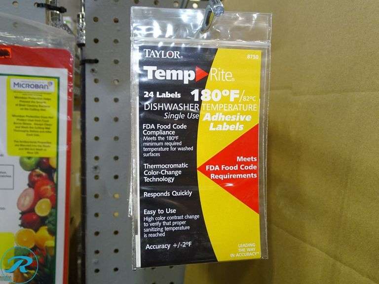 (38) New Taylor 8750 Dishwasher Temperature Test Strips - Roller Auctions