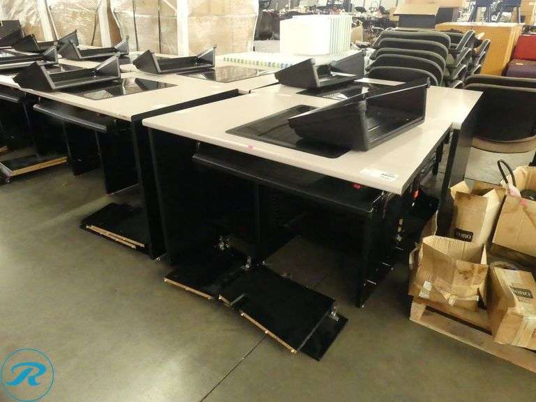 (4) Computer Work Stations - Roller Auctions