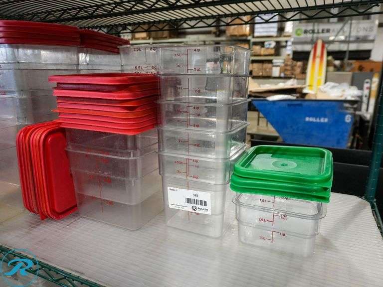 (31) Ingredient Bins With Lids, Assorted Sizes - Roller Auctions