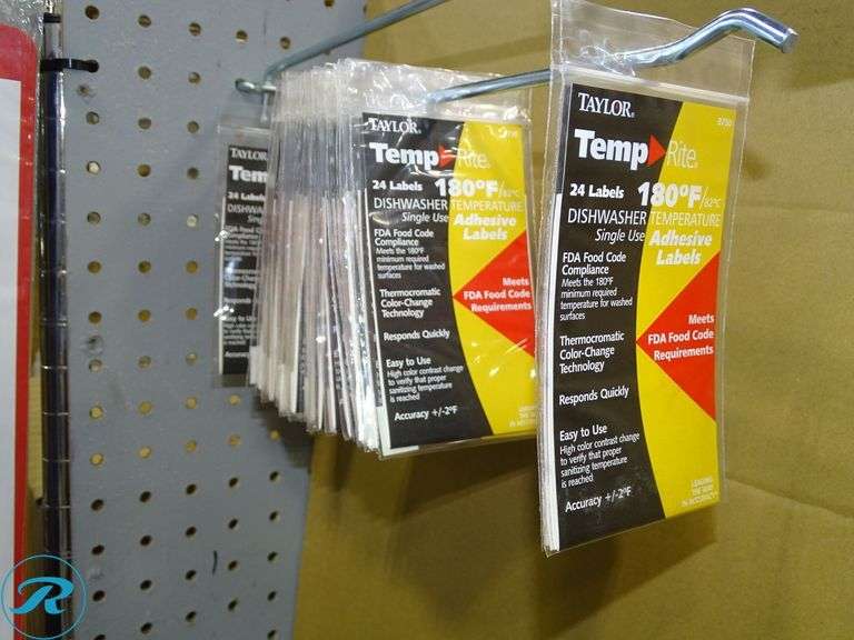 (38) New Taylor 8750 Dishwasher Temperature Test Strips - Roller Auctions