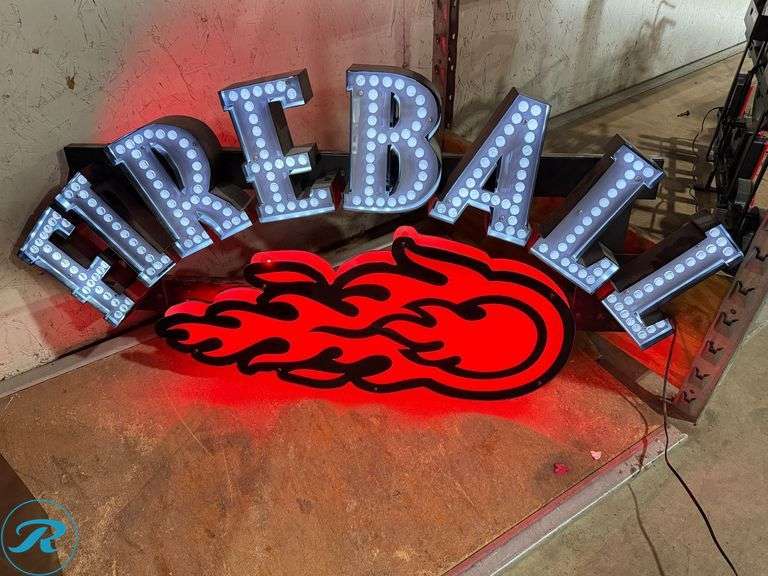 Fireball Lighted Sign - Roller Auctions