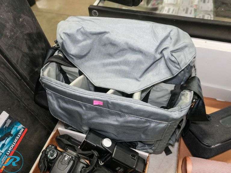 Tray Of Cameras And Lenses, Camera Bag: (2) Canon EOS, Minolta X-700 ...