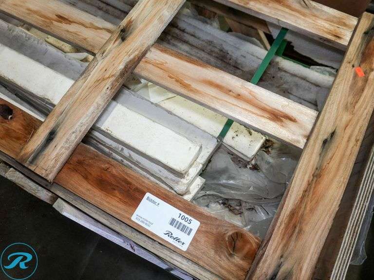 Crate of Marble Slabs and Bull Heads - Roller Auctions