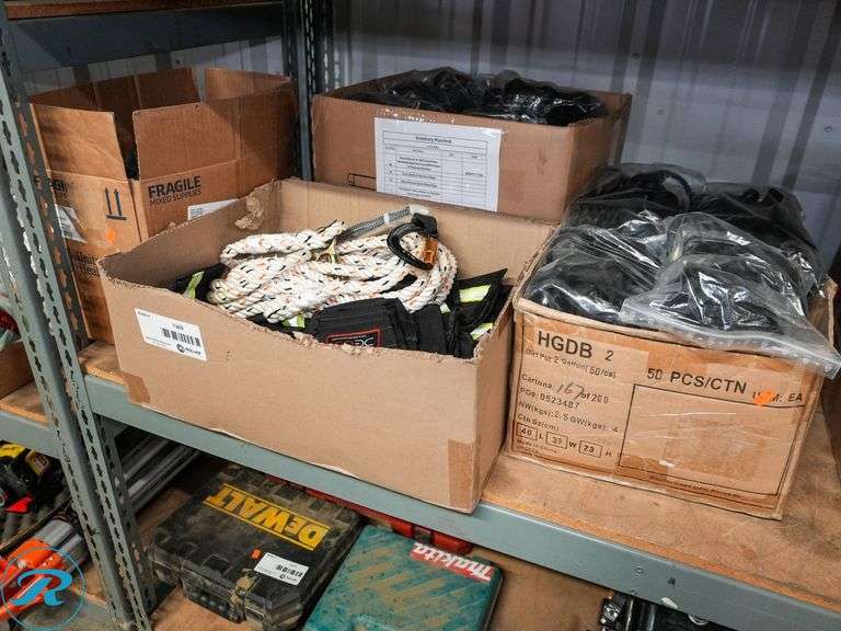 (4) Boxes of Deus Waistbelts, Hop Hook Bags, Quick Rope Bags and Fall ...