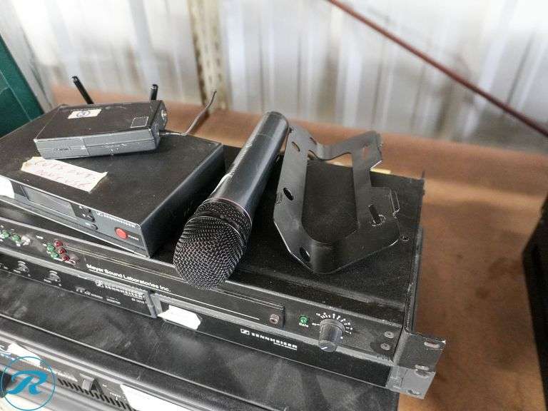 (2) QSC Amplifiers, Meyer Sound Speaker Processor and Sennheiser ...