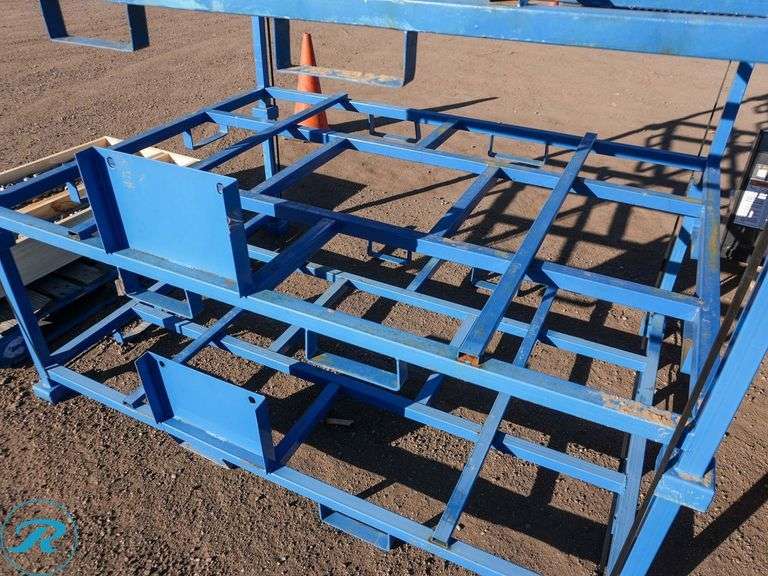 4-Tier Steel Stackable Rack With Forklift Pockets, 73" W X 54" D X 95 ...