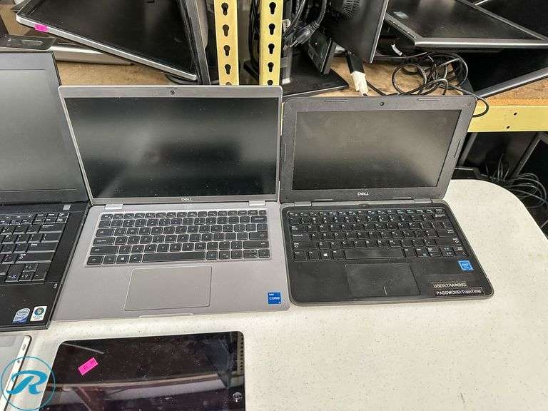 (4) Dell Laptops, Microsoft Surface Tablet With Keyboard and Apple A1475 iPad - Roller Auctions