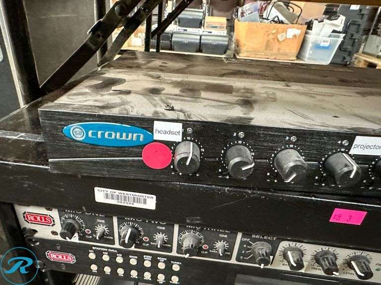 Rolls RM70 Mic/Source Selector, RS79B AM/FM Tuner, Crown 280A Amplifier ...