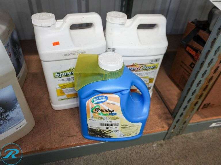 (2) Speed Zone Herbicide and Round Up Quick Pro Weed Killer - Roller ...