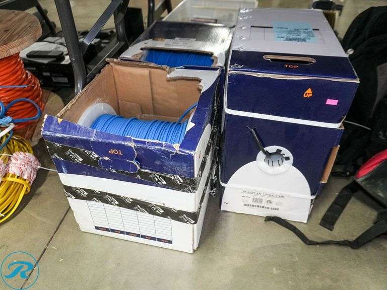 (2) Boxes of CAT 6E CMR Cable and RG6 Quad CMR Cable - Roller Auctions