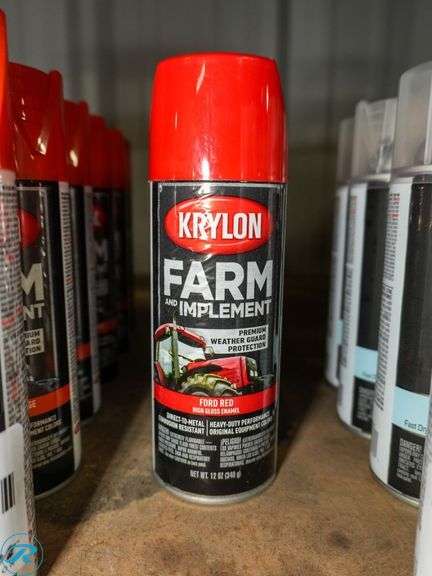 (6) New 12oz Cans of Krylon Farm & Implement Spray Enamel, Ford Red ...