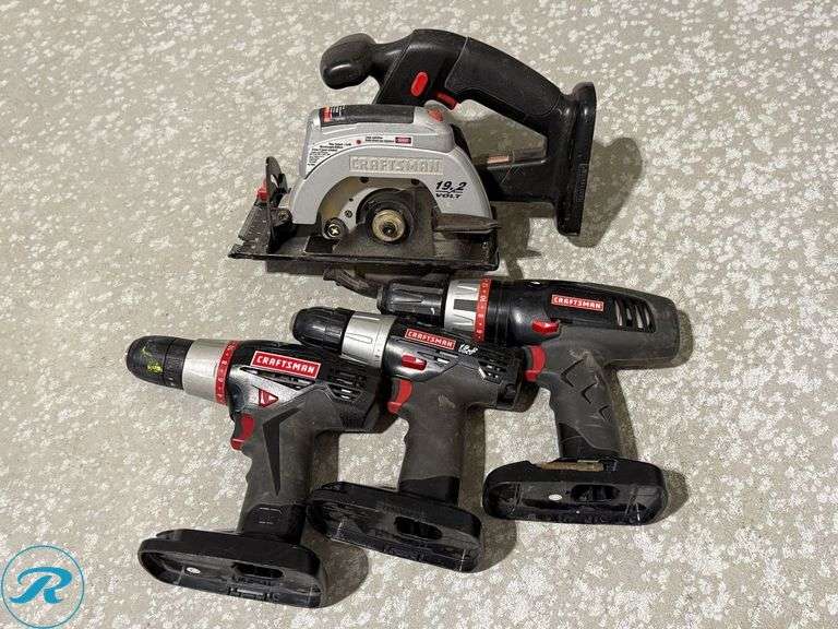 (4) Craftsman Power Tools, 19.2V - Roller Auctions
