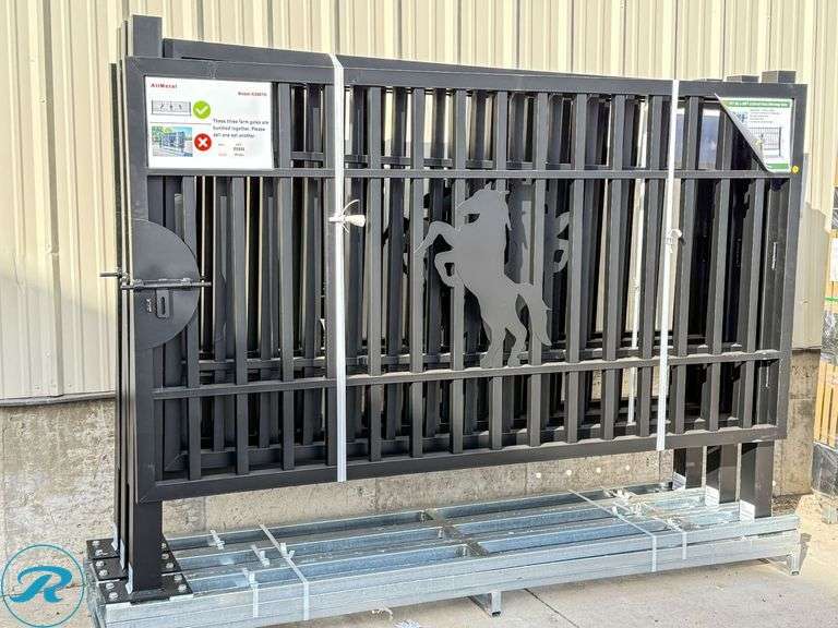 New All Metal K2007H 20' Bi-Parting Metal Farm Gate With Mounting ...