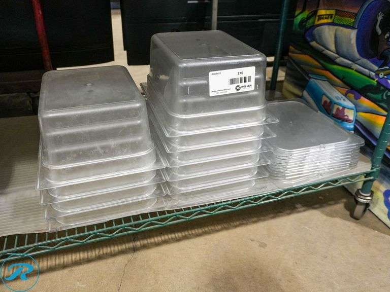 (10) 1/2 Size Plastic Inserts With Lids - Roller Auctions