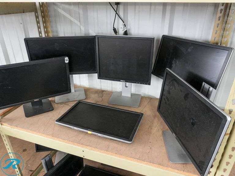 (3) Shelves of Dell Monitors - Roller Auctions