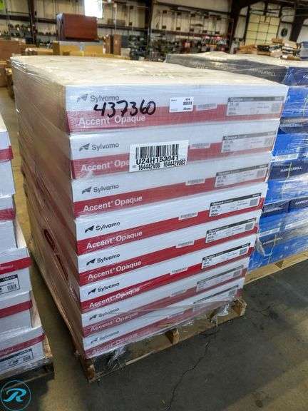 Pallet of 16 Boxes of Sylvamo 164442 Copy Paper 25"x38" , 80 lbs, White ...