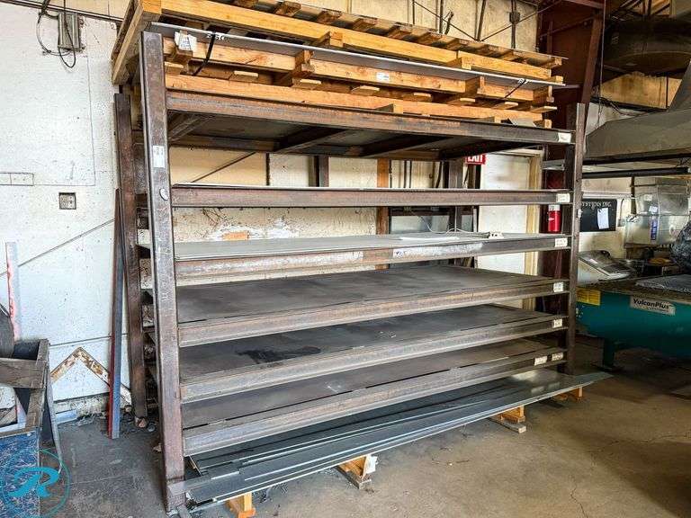 Approximately 20 Sheets of Sheet Metal Inventory, 10' x 5', Scrap Metal ...