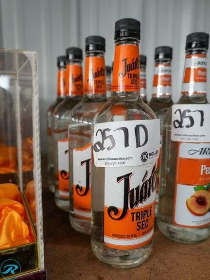 (4) 1L Bottles of Juarez Triple Sec Tequila - Roller Auctions