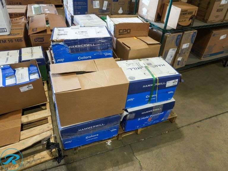 Pallet of Assorted Copy Paper, Colored - Roller Auctions