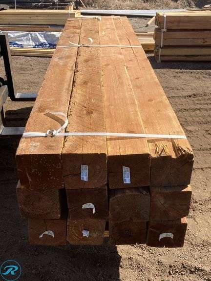 (12) Severe Weather 6" x 6" x 8ft Stained Pressure Treated Landscape ...