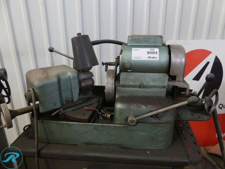 Valve Face Grinding Machine With Cart and Tooling - Roller Auctions