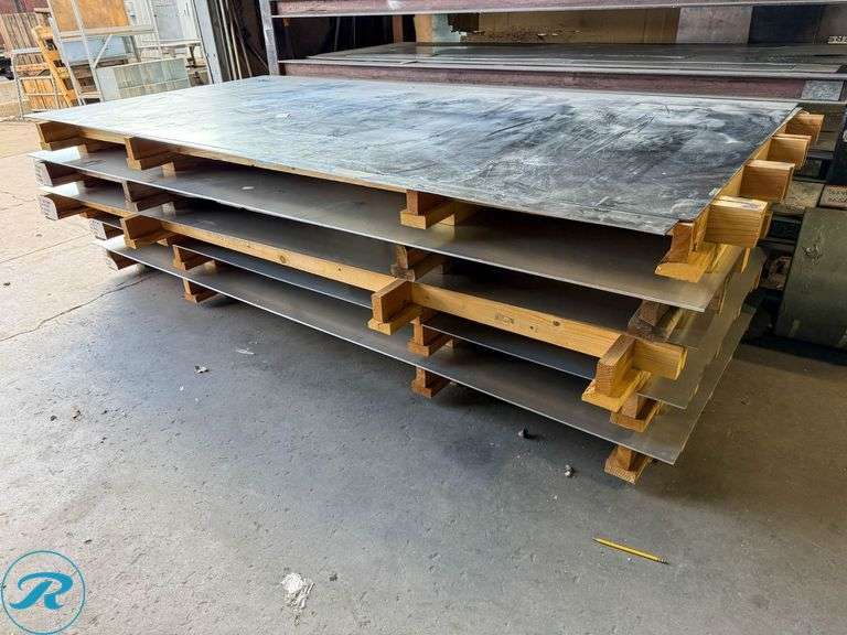 Approximately 30 Sheets of Sheet Metal Inventory, 10' x 5', 22-Gauge on ...