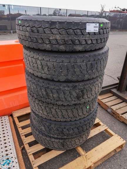 (6) Cooper Tire Roadmaster RM253 M+S 225/70R19.5 Tires - Roller Auctions