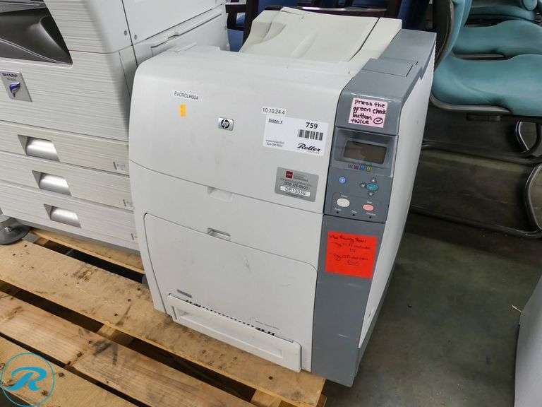 HP Color LaserJet 4700n Printer and Sharp MX-M260 Copier - Roller Auctions