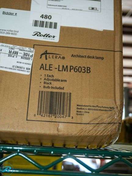 Alera ALE-LMP603B Architect Desk Lamp - Roller Auctions