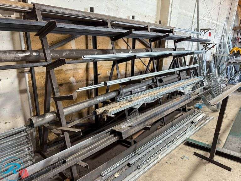 Racks of Angled and Tubular Pieces Including Scraps (Entire Back Wall ...