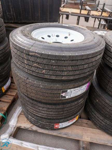 (4) 2022 Hercules H-901 ST235/80R16 Tires With Wheels - Roller Auctions