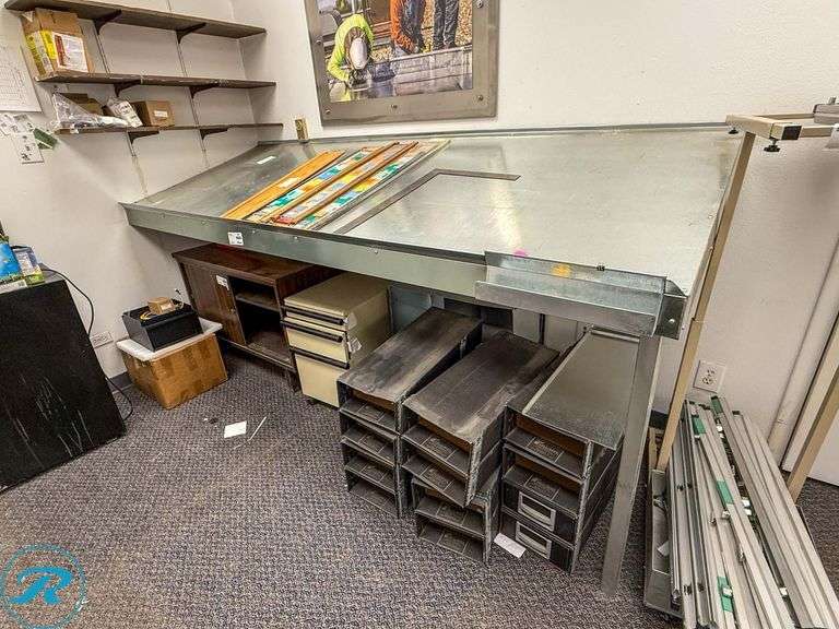 8' Stainless Steel Drafting Table - Roller Auctions