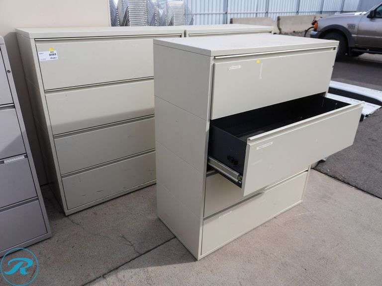 (3) Lateral File Cabinets - Roller Auctions