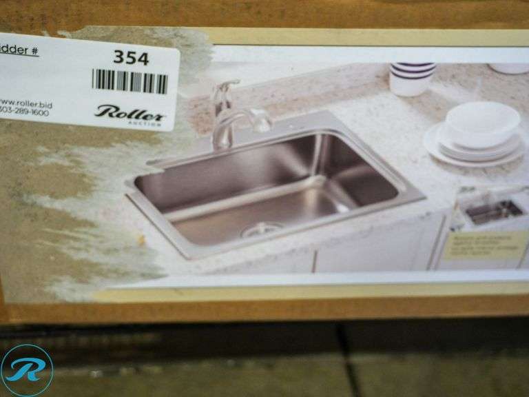 allen + roth, 4351166, Single Bowl Dual Mount Kitchen Sink Set - Roller ...