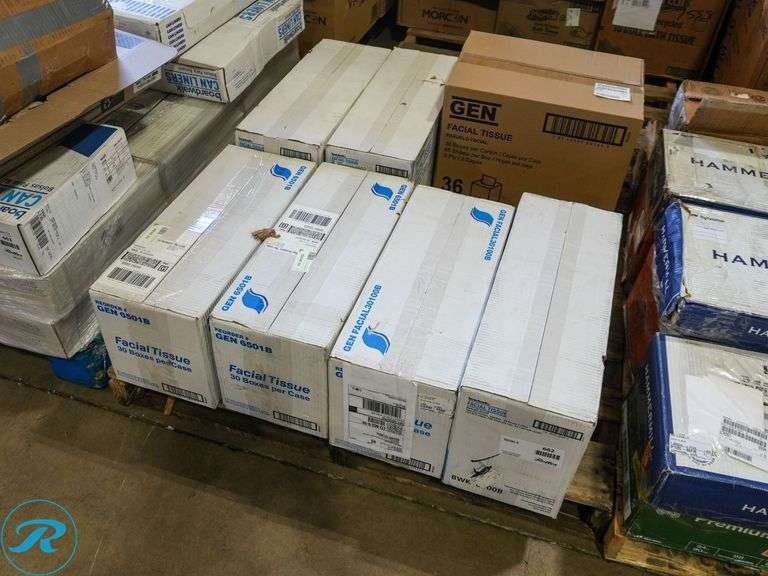 Pallet Of Facial Tissue - Roller Auctions
