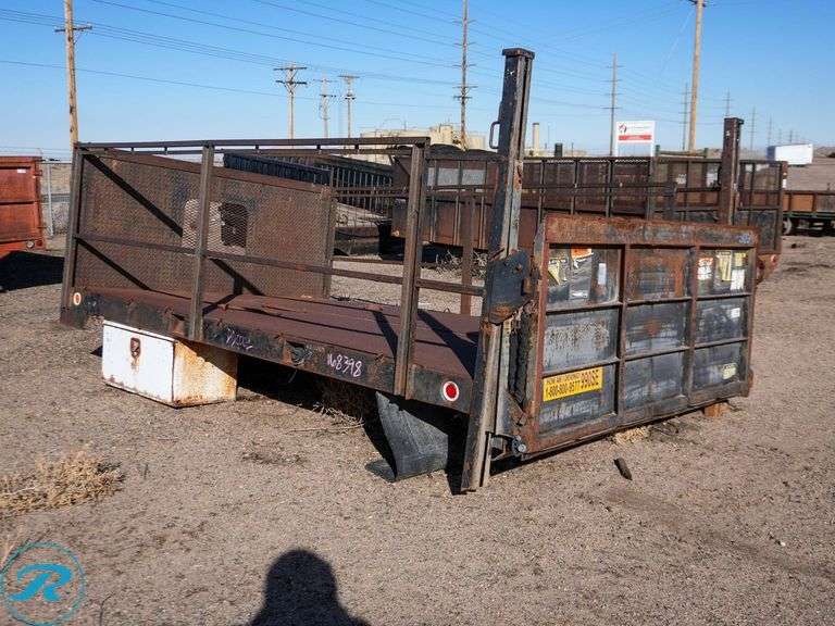 Flatbed Truck Body, Metal Side Rails, Left Gate, 155" x 97" - Roller ...