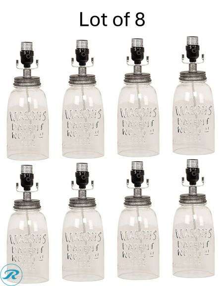 (8) New- allen + roth 12.5-Inches Clear Plug-in Glass Lamp Base (Total ...