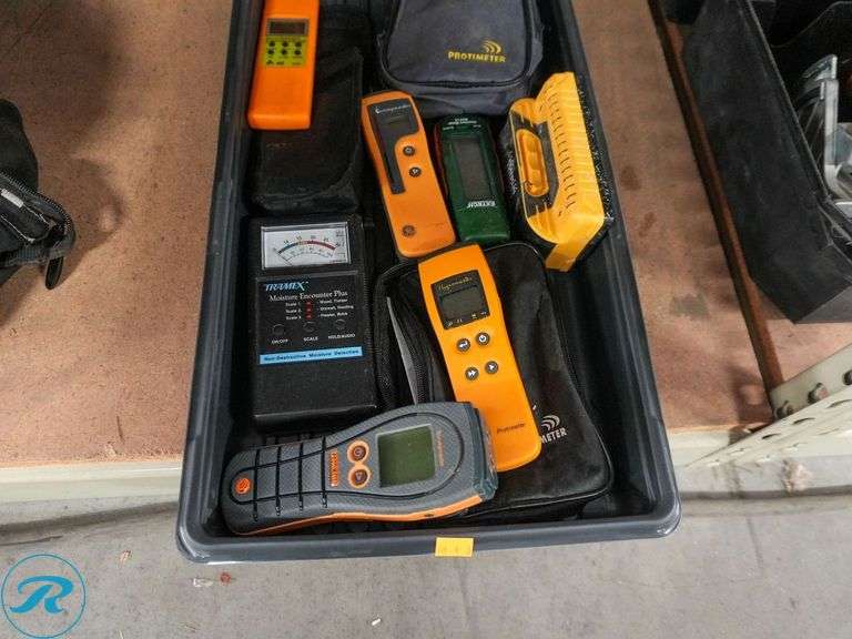 Tray of Moisture Meters and Abatement Technologies Analyzer - Roller ...